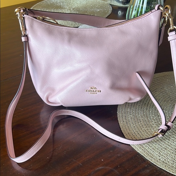 Coach | Bags | Coach Pink Leather Shoulder Bag | Poshmark